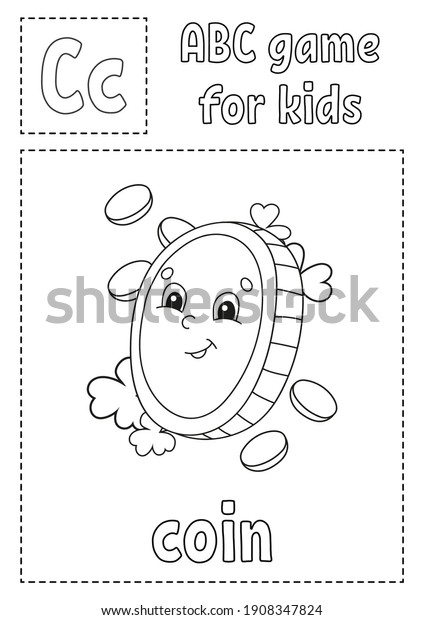 Abc Game Kids Alphabet Coloring Page Stock Vector (Royalty Free ...