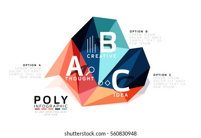 Abc Infographics Vector Geometric Low Poly Stock Vector (Royalty Free ...
