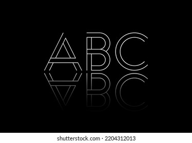 Abc Letter Logo Design On Black Stock Vector (Royalty Free) 2204312013 ...