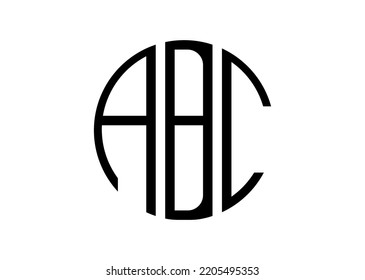 Abc Letter Logo Design On Black Stock Vector (Royalty Free) 2205495353 ...