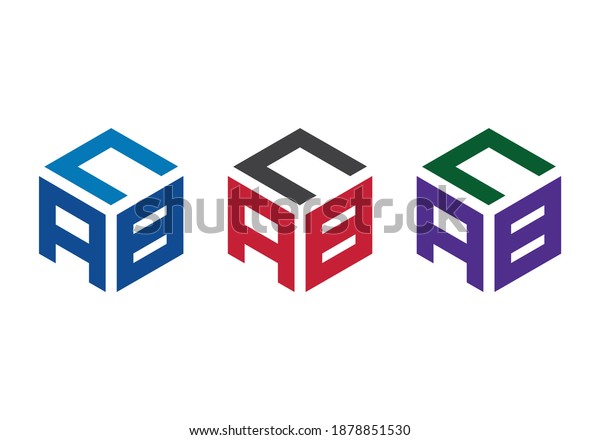 Abc Letter Qube Logo Design Stock Vector (Royalty Free) 1878851530 ...