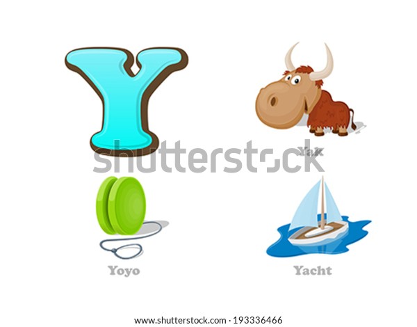 Abc Letter Y Funny Kid Icons เวกเตอร์สต็อก (ปลอดค่าลิขสิทธิ์) 193336466