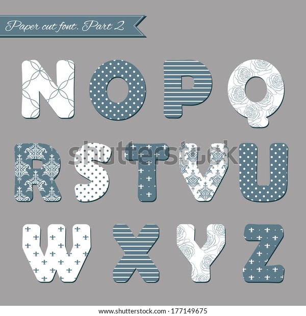 Abc Letters Paper Cut Out Part Stock Vector (Royalty Free) 177149675 ...