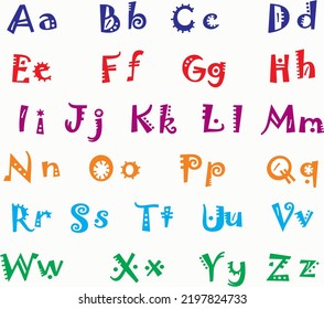 Abc New Alphabets Letters Set Vector Stock Vector (Royalty Free ...