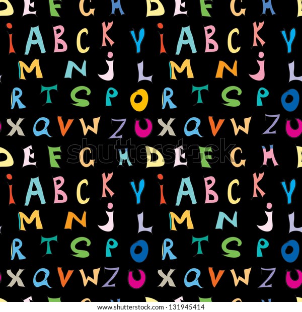 Abc Seamless Pattern Stock Vector (Royalty Free) 131945414 | Shutterstock