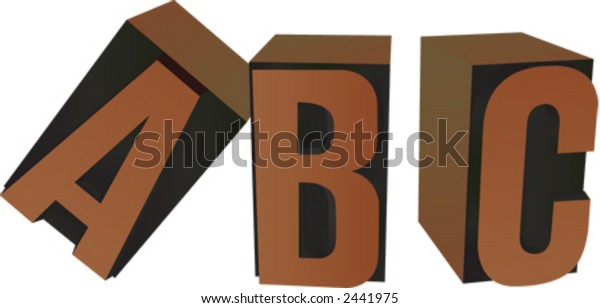 Abc Type Font Alphabet 3d: เวกเตอร์สต็อก (ปลอดค่าลิขสิทธิ์) 2441975 ...