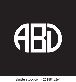 Abd Letter Logo Design On Black Stock Vector (Royalty Free) 2118845264