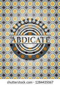 Abdicate Arabesque Style Badge Arabic Decoration Stock Vector (Royalty ...