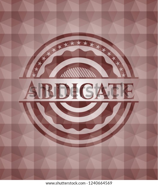 Abdicate Red Seamless Emblem Badge Geometric Stock Vector (Royalty Free ...