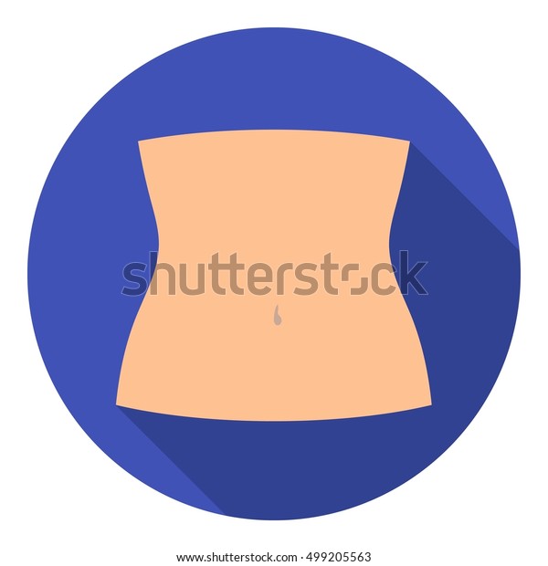 Icono del abdomen en estilo plano: vector de stock (libre de regalías ...