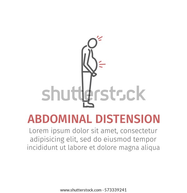 Abdominal Distention Vector Icon Web Graphic Stock Vector (Royalty Free ...