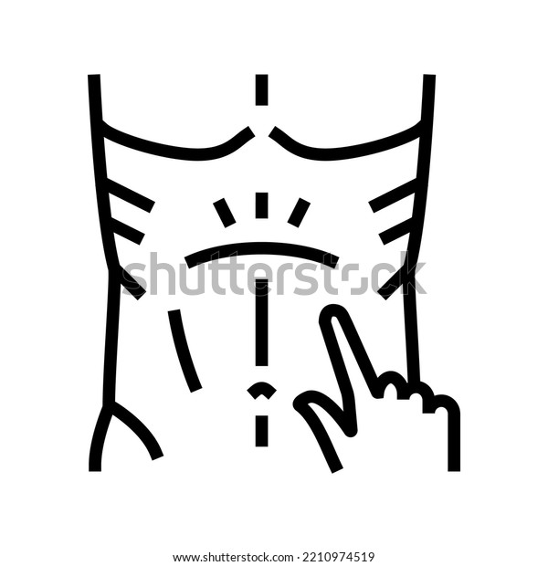 Abdominal Reflexes Line Icon Vector Abdominal Stock Vector (Royalty ...