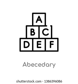 Abecedary Vector Line Icon Simple Element Stock Vector (Royalty Free ...