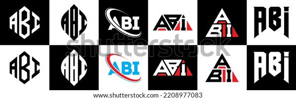 Abi Letter Logo Design Six Style Stock Vector (Royalty Free) 2208977083 ...