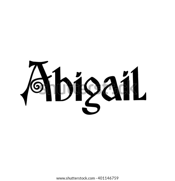Abigail Stock Vector Illustration Typographic Print Stock Vector ...