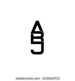 Abj Typography Letter Monogram Logo Design Stock Vector (Royalty Free ...