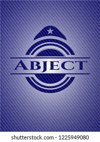 Abject Emblem Denim High Quality Background Stock Vector (Royalty Free ...