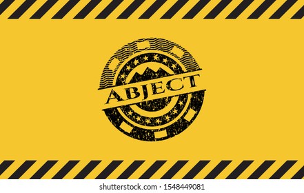 Abject Inside Warning Sign Black Grunge Stock Vector (Royalty Free ...