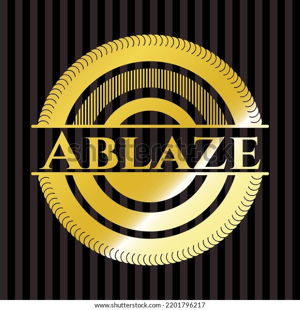 Ablaze Gold Shiny Emblem Vector Illustration Stock Vector (Royalty Free ...