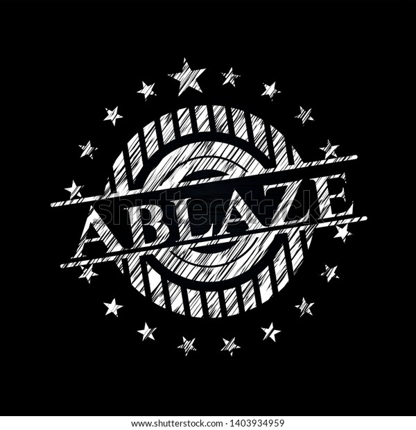 Ablaze On Blackboard Vector Illustration Detailed Stock Vector (Royalty ...