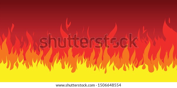 Ablaze Red Yellow Fire Flamescartoon Fire Stock Vector (Royalty Free ...