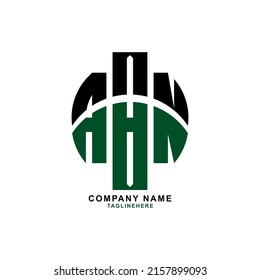 Abn Three Letter Logo Design White Stock Vector (Royalty Free ...