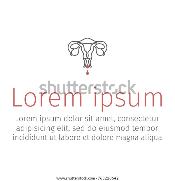 Abnormal Uterine Bleeding Line Icons Vector Stock Vector (Royalty Free ...