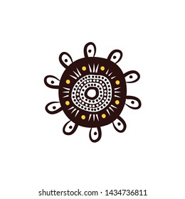 Aboriginal Art Icon Logo Design Vector Stock Vector (Royalty Free ...