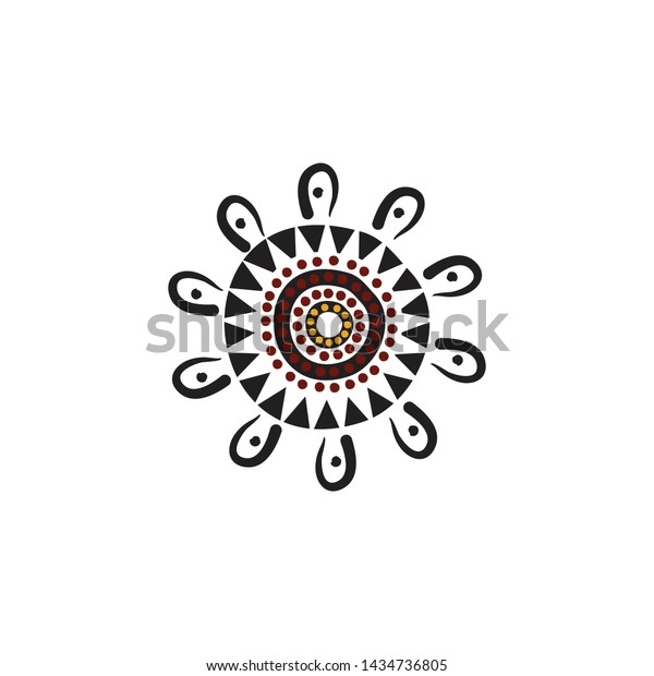 Aboriginal Art Icon Logo Design Vector Stock Vector (Royalty Free ...
