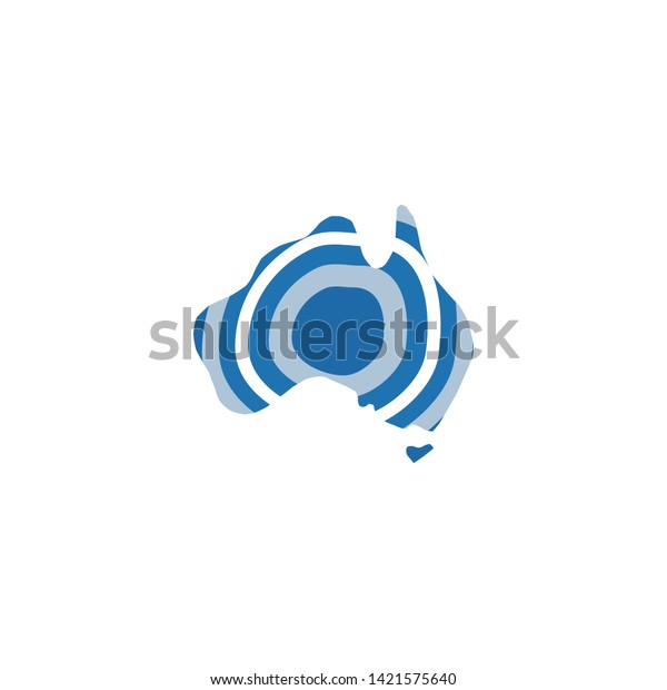 Aboriginal Art Logo Design Australia Map Stock Vector (Royalty Free ...