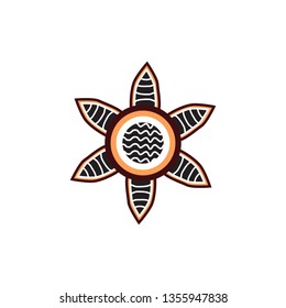 Aboriginal Art Logo Design Vector Template Stock Vector (Royalty Free ...