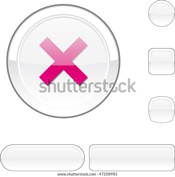 Abort White Buttons Vector Illustration Stock Vector (Royalty Free ...