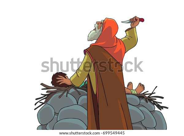 Abraham Sacrificing His Son Stock Vector (Royalty Free) 699549445