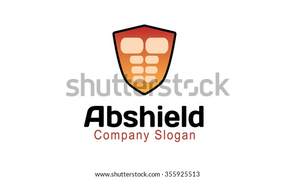 Abs Shield Logo Design Illustration Stock Vector (Royalty Free) 355925513