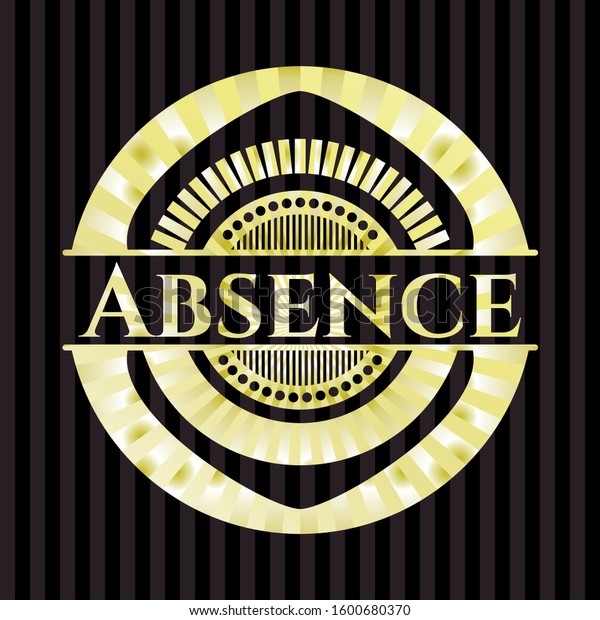 Absence Golden Emblem Vector Illustration Detailed Stock Vector ...
