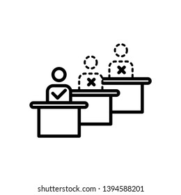 Absentees Attendance Icon Illustration Vector Stock Vector (Royalty ...