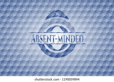 Absentminded Blue Badge Geometric Pattern Background Stock Vector ...