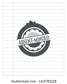 Absentminded Pencil Strokes Emblem Vector Illustration Stock Vector ...