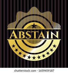 Abstain Gold Shiny Emblem Vector Illustration Stock Vector (Royalty ...