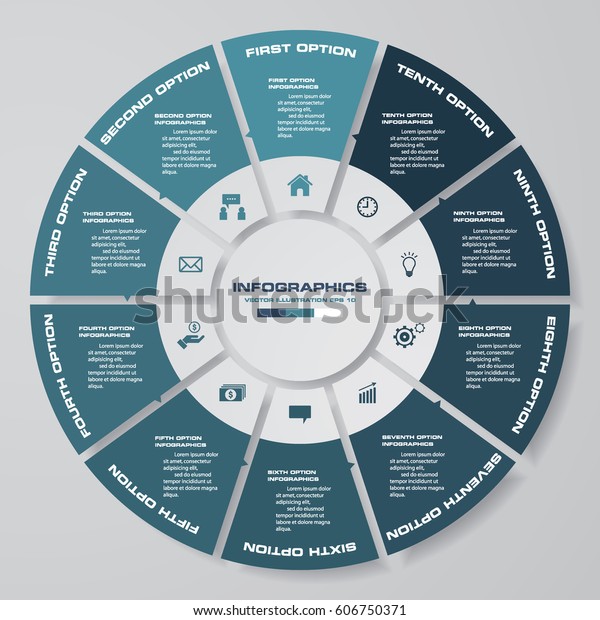 Abstract 10 Steps Circle Wheel Infographic Stock Vector (Royalty Free ...