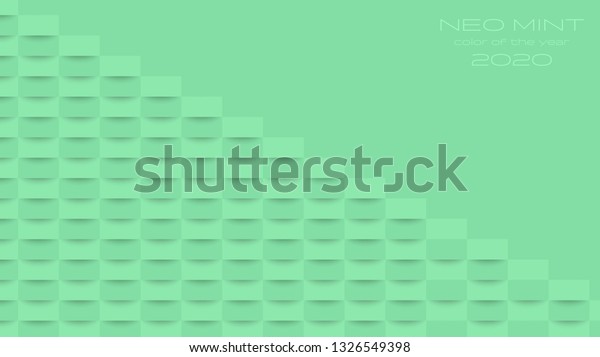 Abstract 3d Background Neomint Color Geometric Stock Vector (Royalty ...