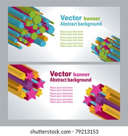 Abstract 3d Colorful Banners Vector Background Stock Vector (Royalty ...