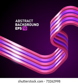 Abstract 3d Colorful Lines Vector Background Stock Vector (Royalty Free ...