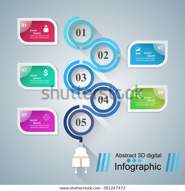 Abstract 3d Digital Illustration Infographic Stock Vector (Royalty Free ...