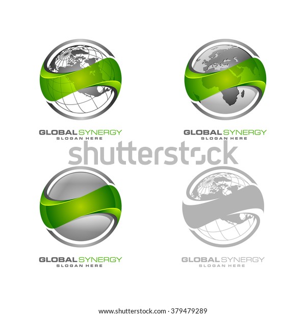 Abstract 3d Global Logo Sphere Global Stock Vector (Royalty Free ...