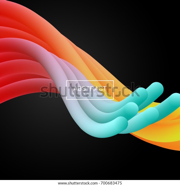 Abstract 3d Liquid Colorful Tentacle Shapes Stock Vector (Royalty Free ...