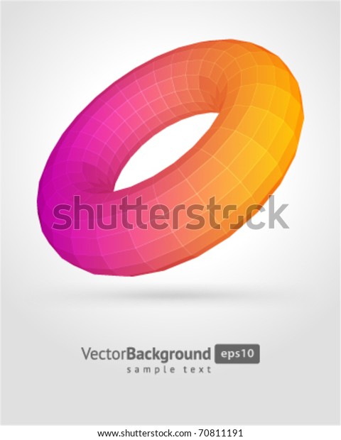 Abstract 3d Origami Polygonal Torus Vector Stock Vector (Royalty Free ...