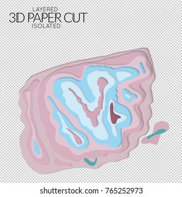 Abstract 3d Paper Cut Art Shape Stock Vector (Royalty Free) 765252973 ...