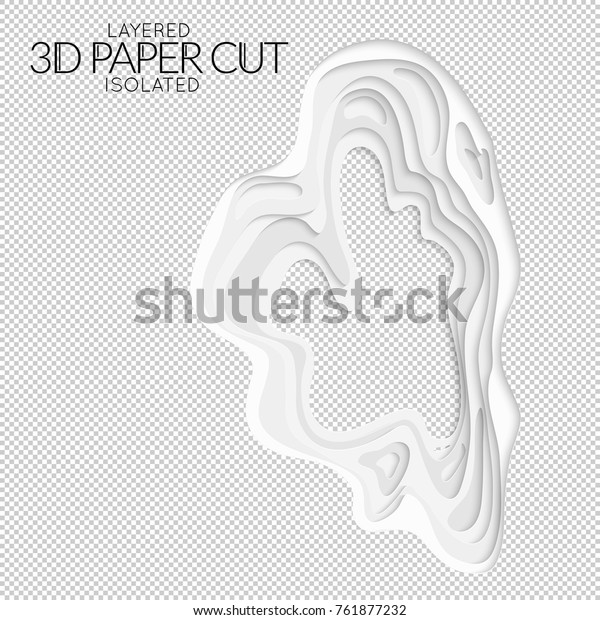 Abstract 3d Paper Cut Art Shape Stock Vector (Royalty Free) 761877232 ...