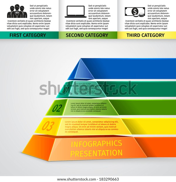 Abstract 3d Pyramid Infographics Design Template Stock Vector (Royalty ...
